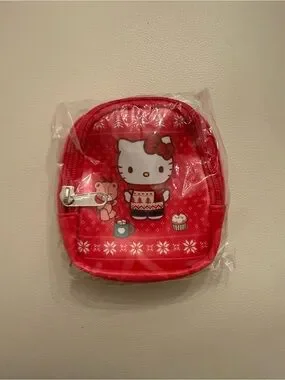 Sanrio | Accessories | Hello Kitty Red Holiday Coin Pouch With Key ...